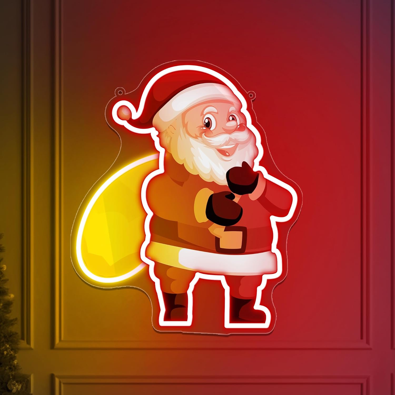 Amazon.com : Santa neon sign Neon Christmas light Christmas decorations ...