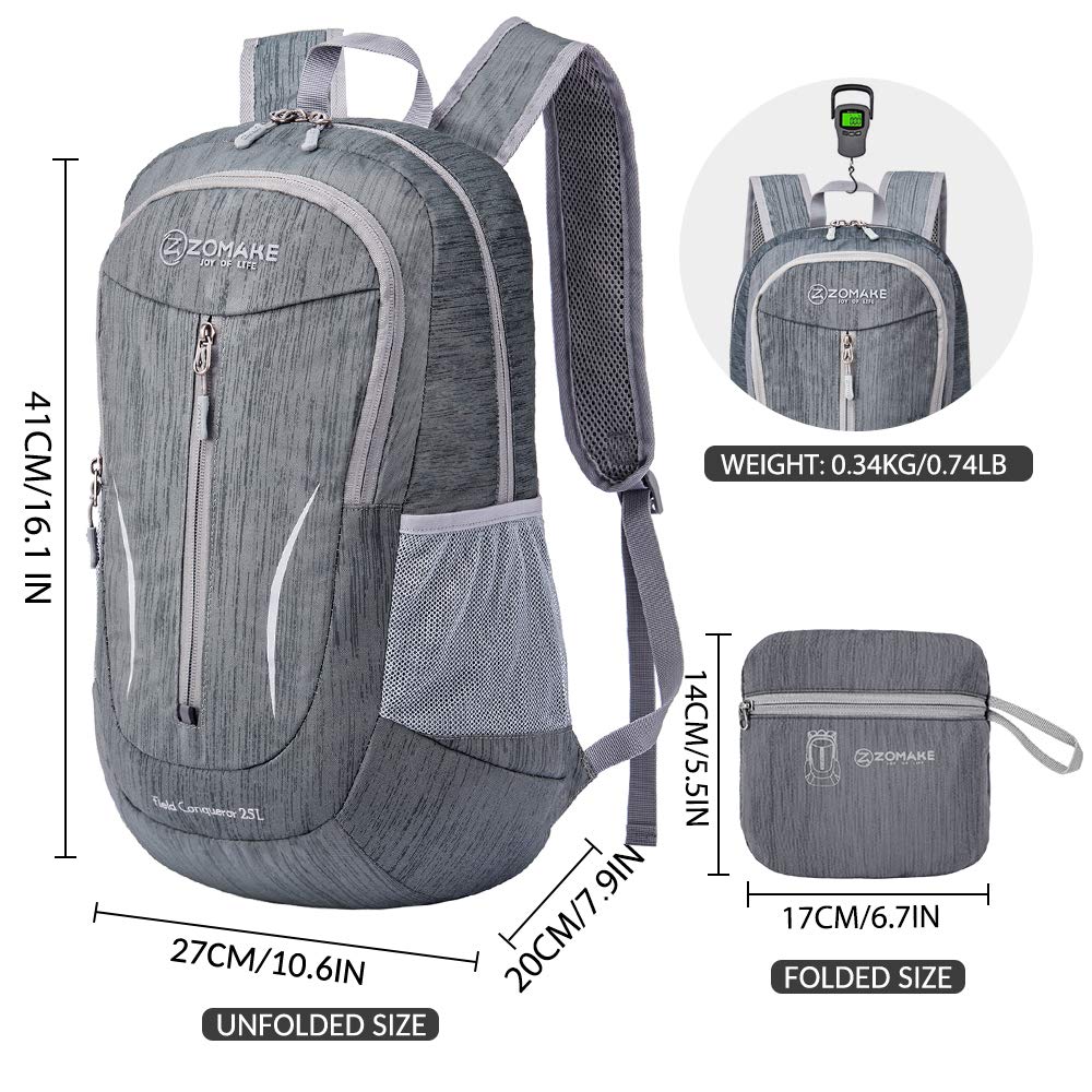 Snapklik.com : ZOMAKE 25L Ultra Lightweight Packable Backpack, Foldable ...