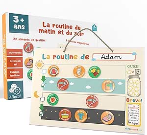 Tableau de Routine magnétique Pour Enfant (en français) | La Routine du ...