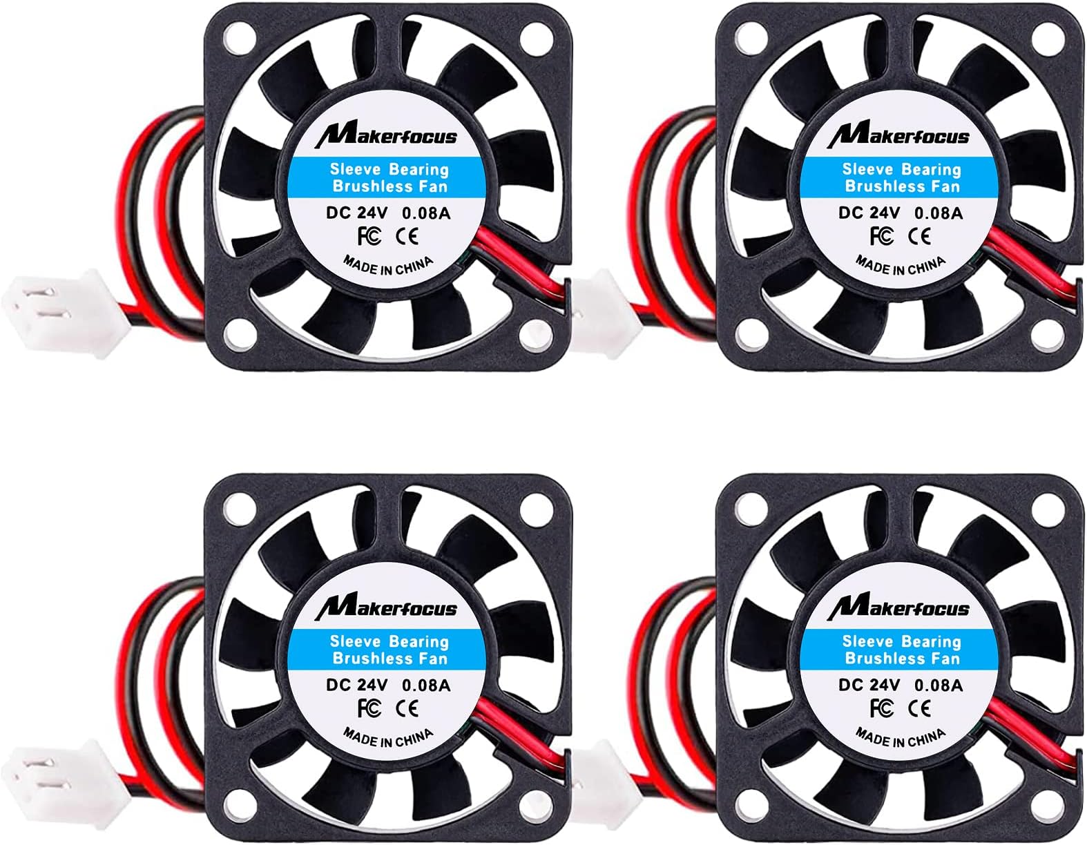 Amazon.com: ANVISION DC 24V 40mm x 10mm Brushless Cooling Fan, Dual ...