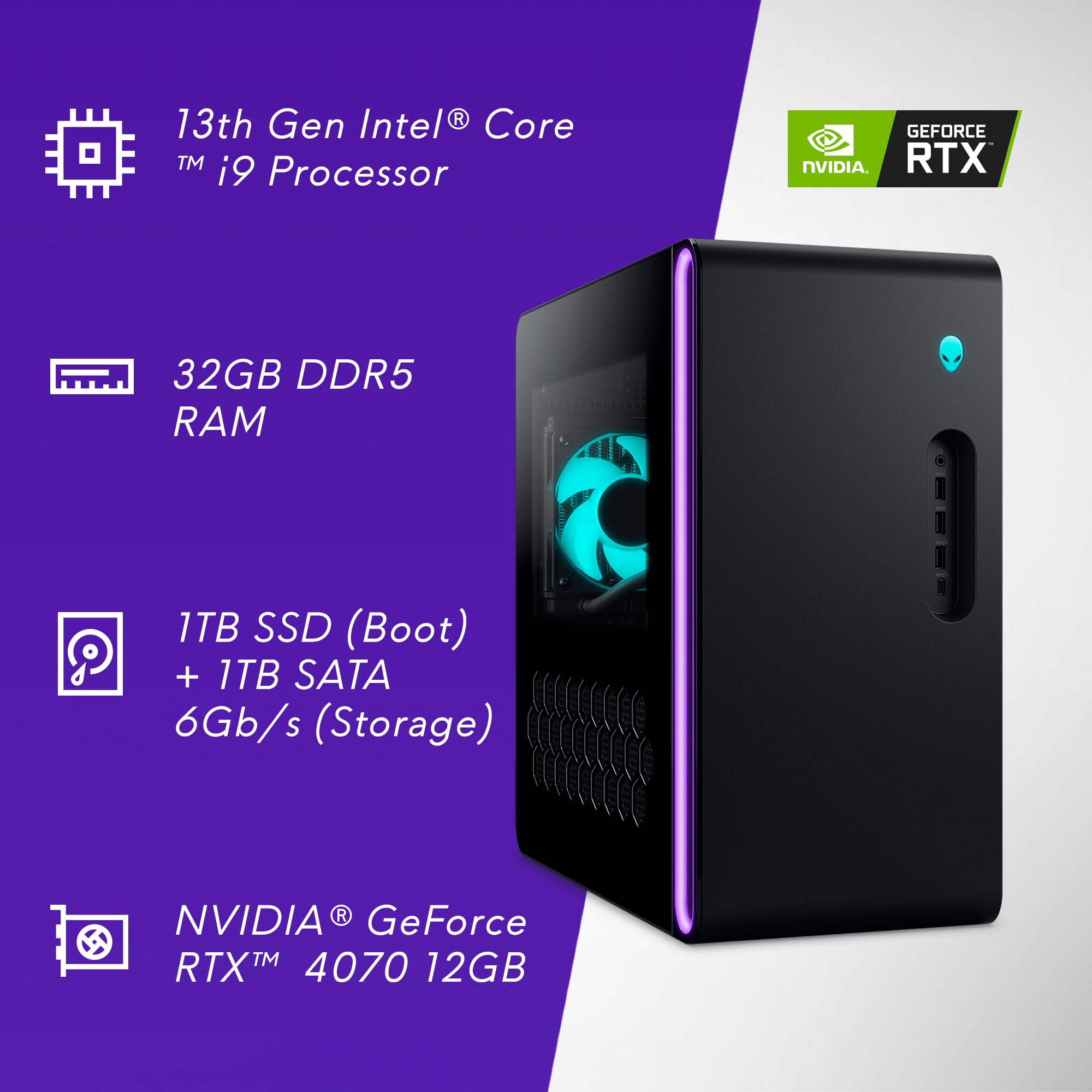 Alienware Aurora R16 Gaming Desktop - Intel Core i9-13900F, 32GB DDR5 ...