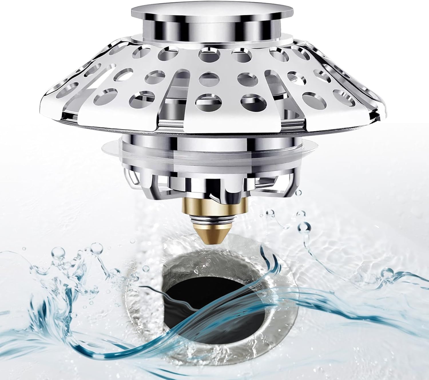 Bathtub Drain Stopper, Universal Pop up Bathroom Sink Stopper for 1-2/5 ...