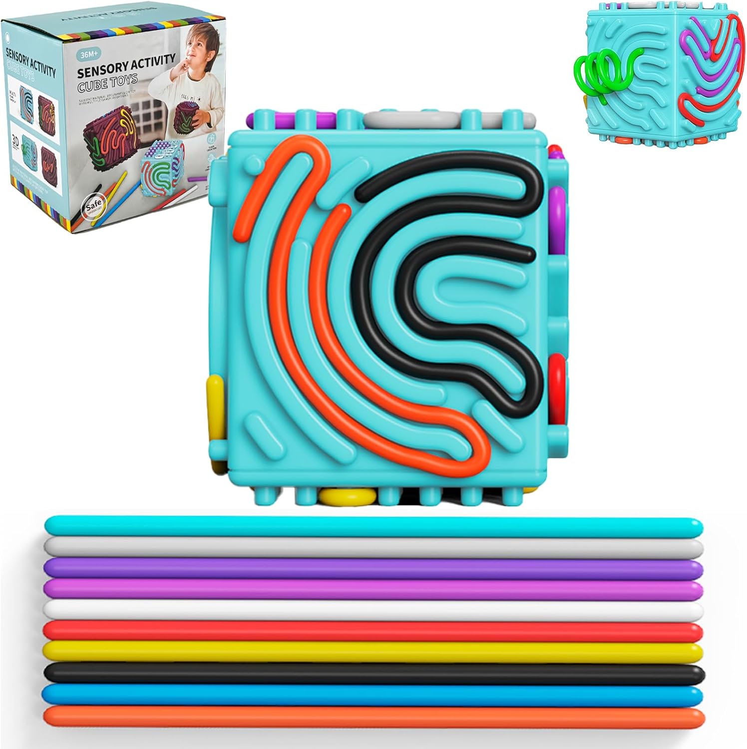 Amazon.com: 3D Silicone Sensory Activity Board, Fidget Cube Toys for ...