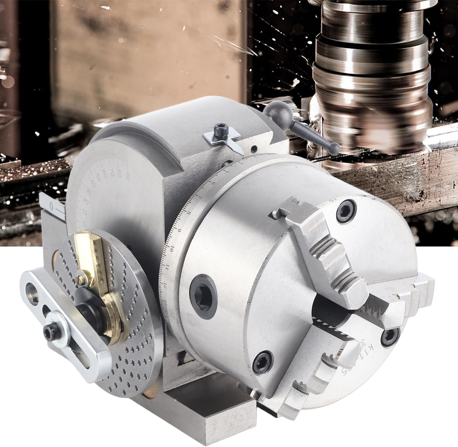 BS 0 Dividing Head 3 Jaw 5 Chuck Tailstock Dividing Plate CNC Mill for ...