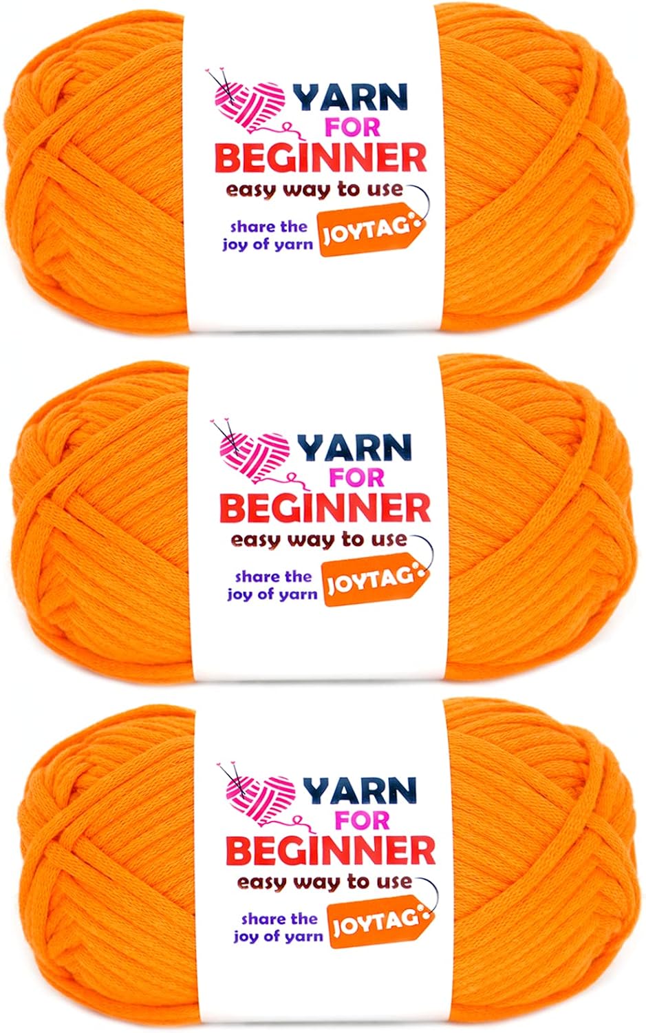 Amazon.com: Orange Yarn for Crocheting and Knitting Cotton Crochet ...