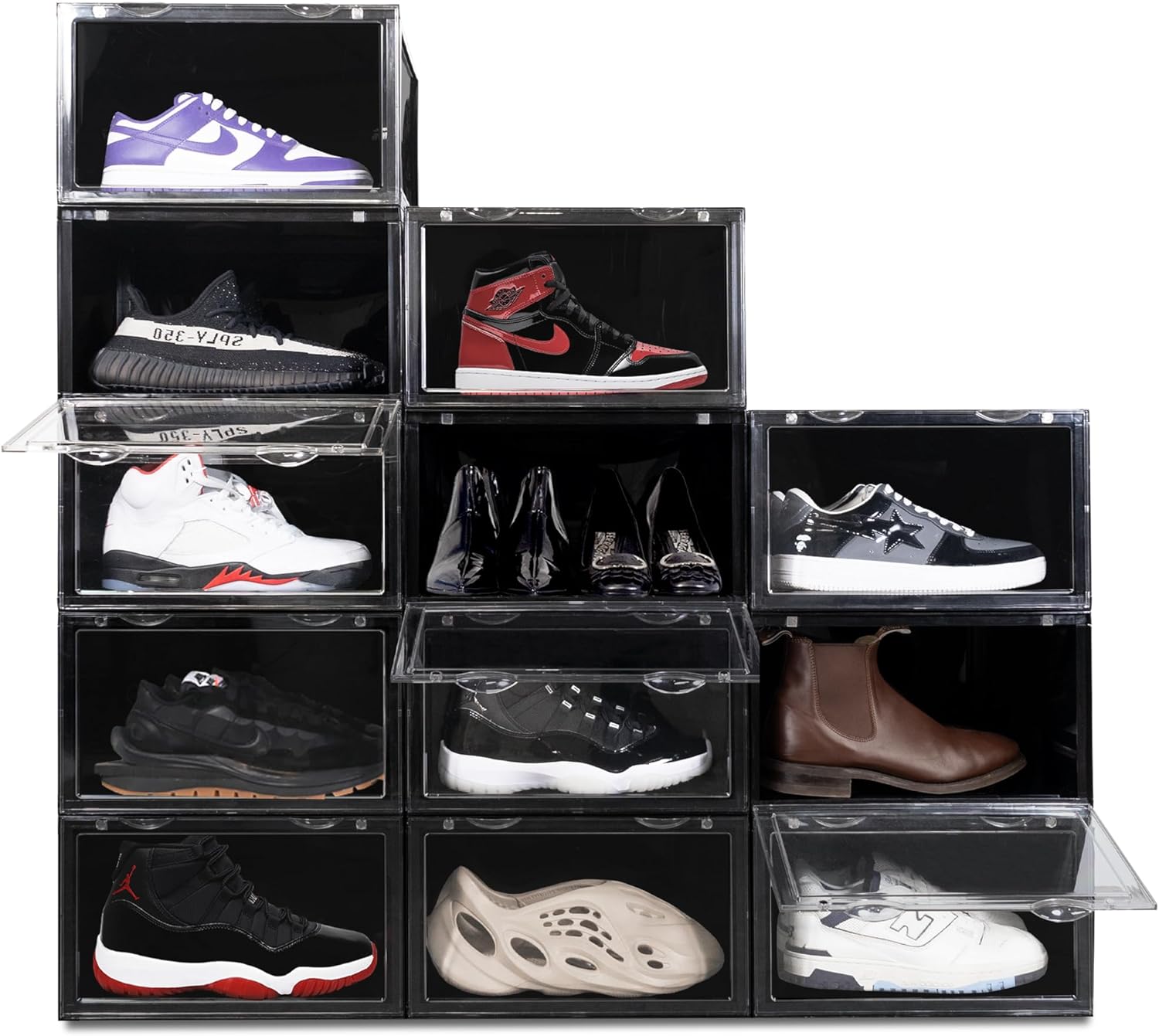 OLLIE XL Shoe Storage Boxes – Foldable & Stackable Shoe Storage ...