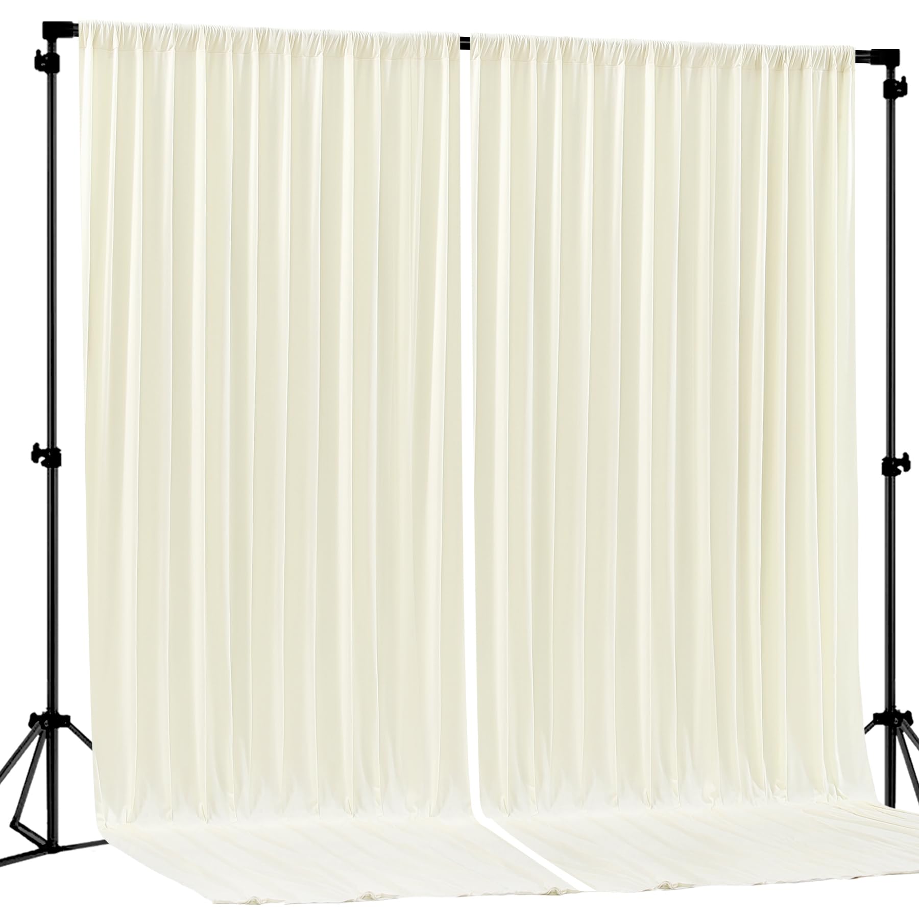 Amazon.com : Ivory Backdrop Curtain 2 Panels-Wrinkle-Free Ivory ...
