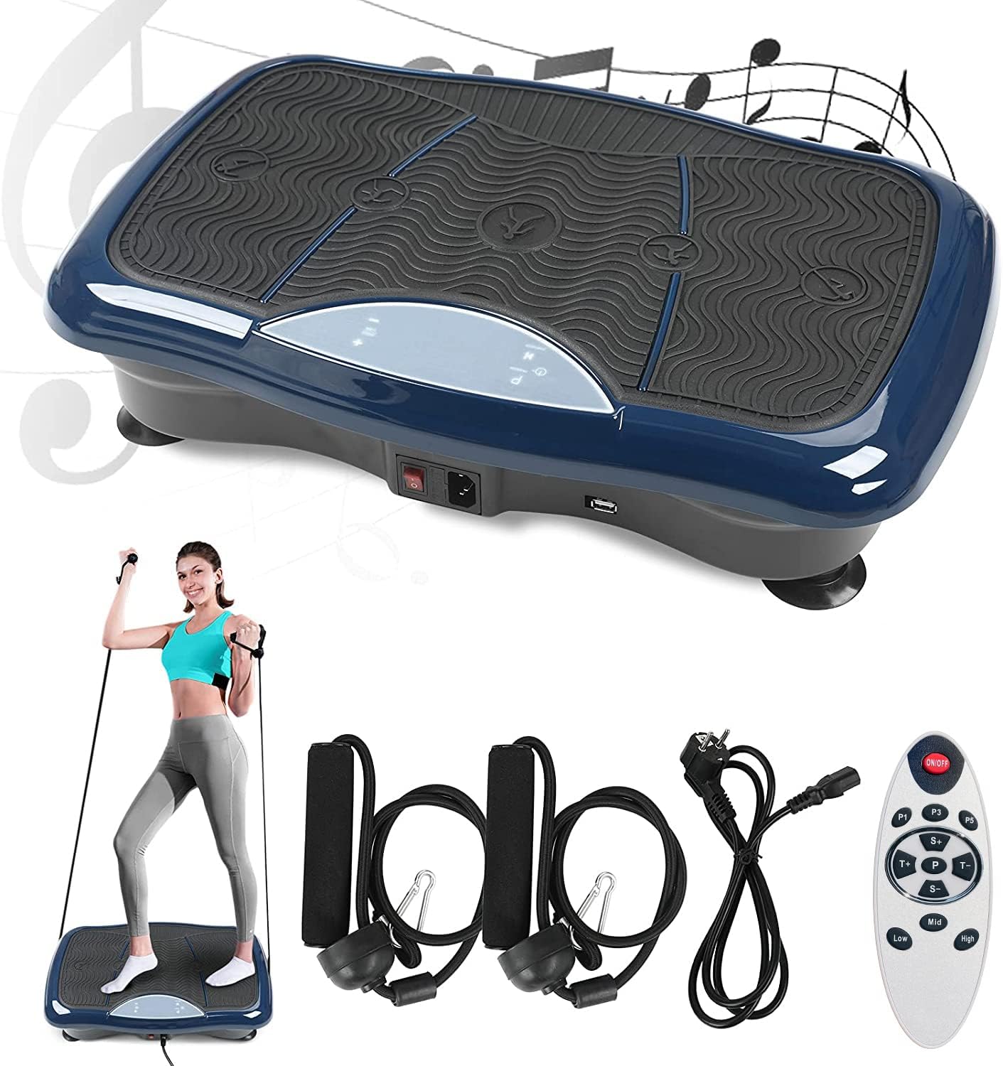 Vibration Plate Exercise Machine Whole Body Workout Vibration Platform ...