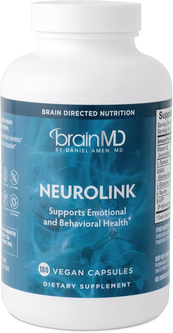 Amazon.com: BRAINMD Dr Amen NeuroLink - 180 Capsules - Promotes Optimal ...