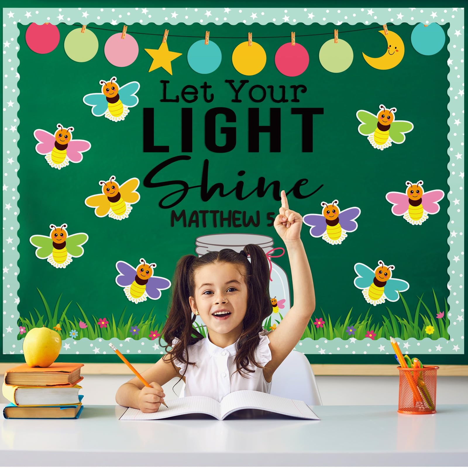 Snapklik.com : 96 Pcs Let Your Light Shine Church Bulletin Board ...