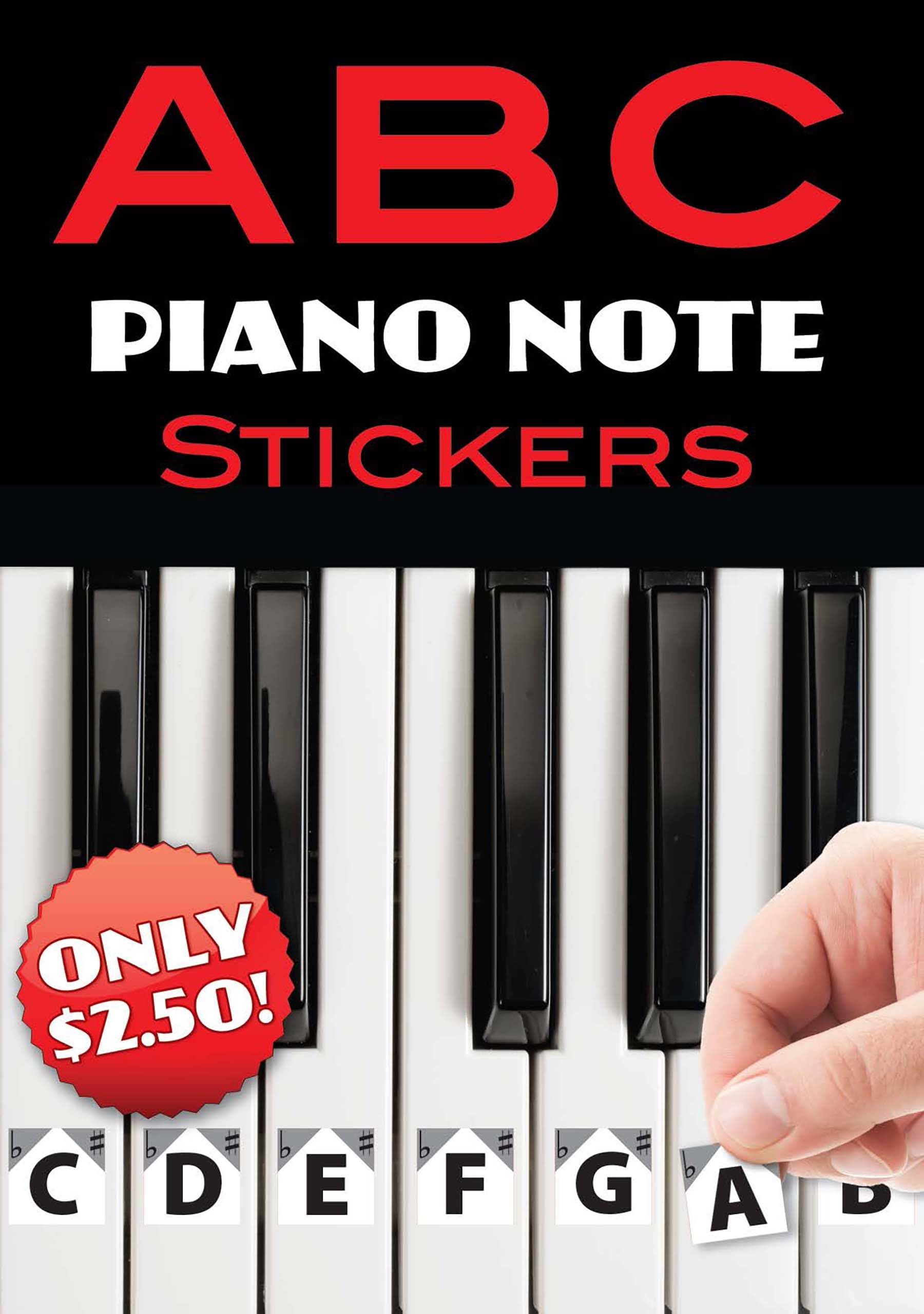 A B C Piano Note Stickers: Dover Publications Inc.: 0800759820313 ...