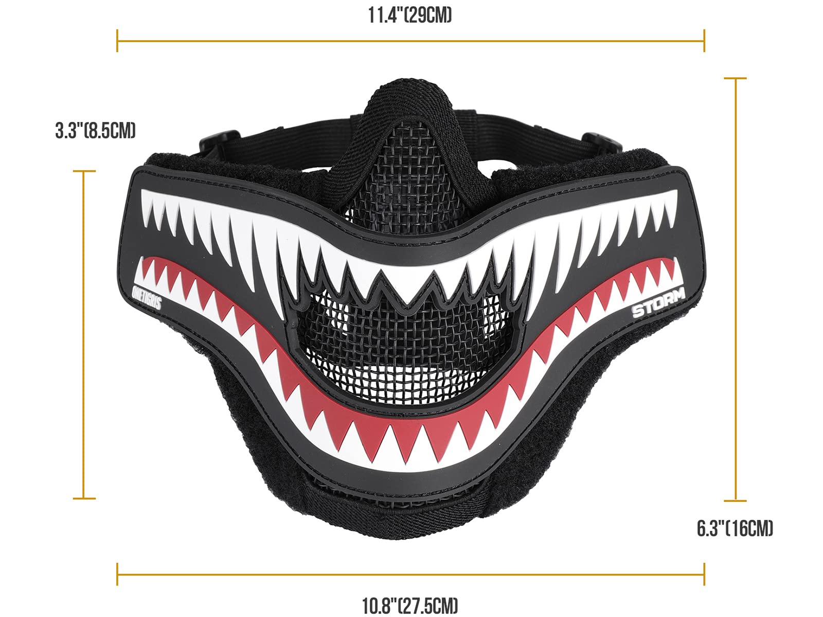 Snapklik.com : OneTigris X Storm Airsoft Mask, Tactical Mesh Face ...