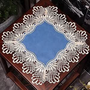 Amazon.com: Topwon Macrame Bedside Tablecloth Lace Nighstand Dust Cover ...