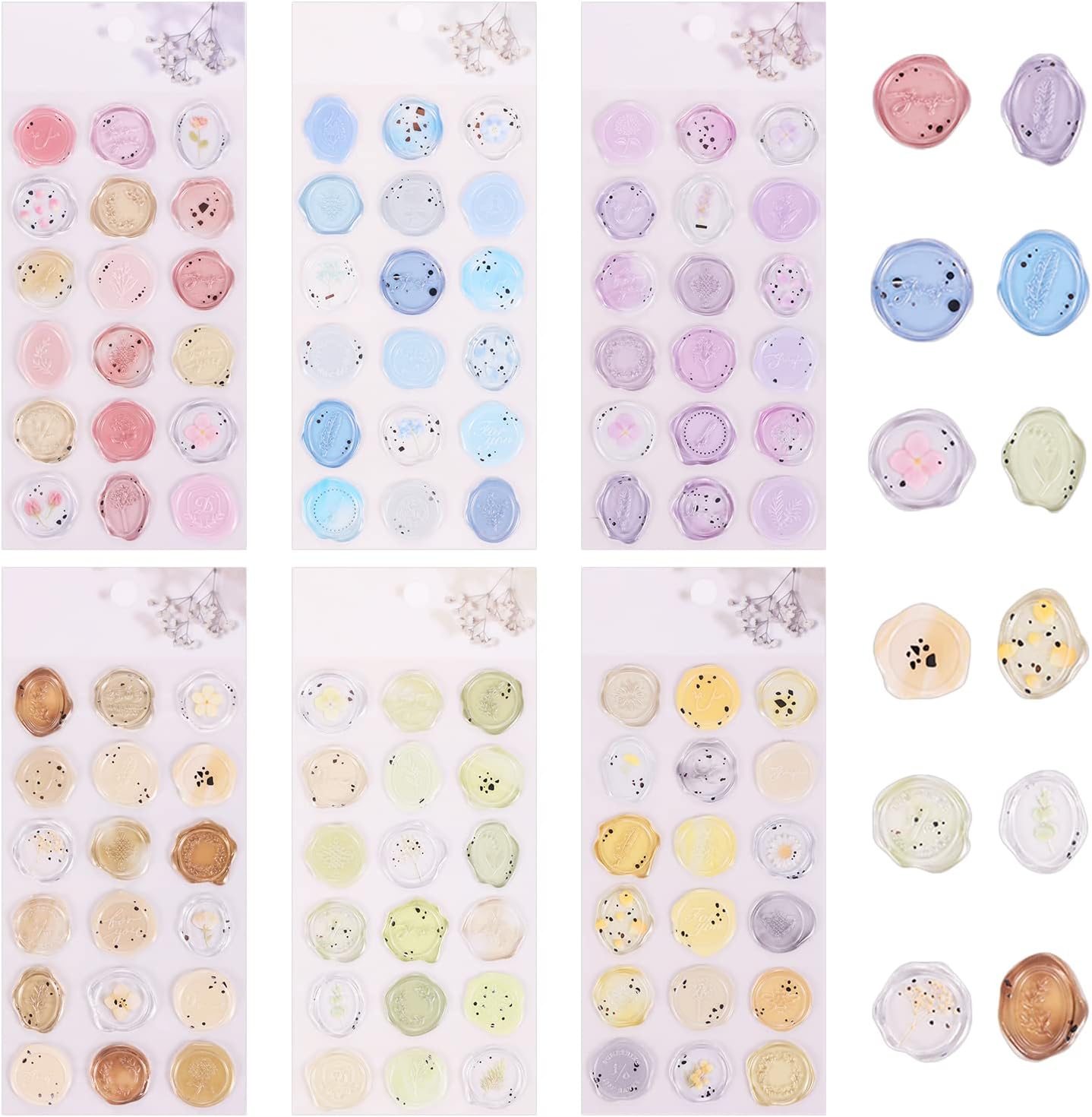 108pcs Wax Seal Sticker, Invitation Envelope Seal Stickers Wedding ...