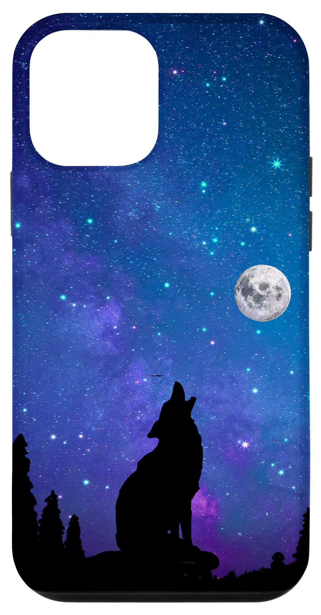 Coyote Silhouette With Moon