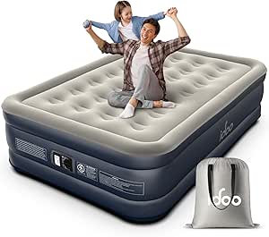 Amazon.com: iDOO Air Mattress Full with Built in Pump, 18" Raised Comfort Blow up Mattress ...