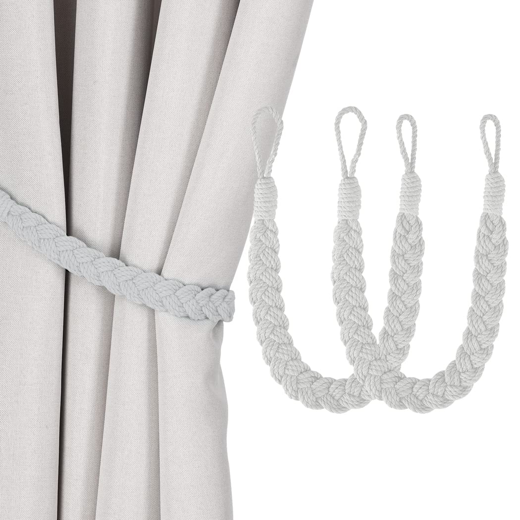 Amazon.com: Home Queen Hand Braided Curtain Tieback, Buckle Holdback ...