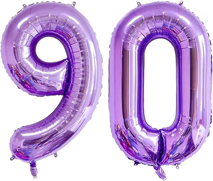 Amazon.com: Number 90 Balloons 32 Inch Digital Balloon Alphabet 90th ...