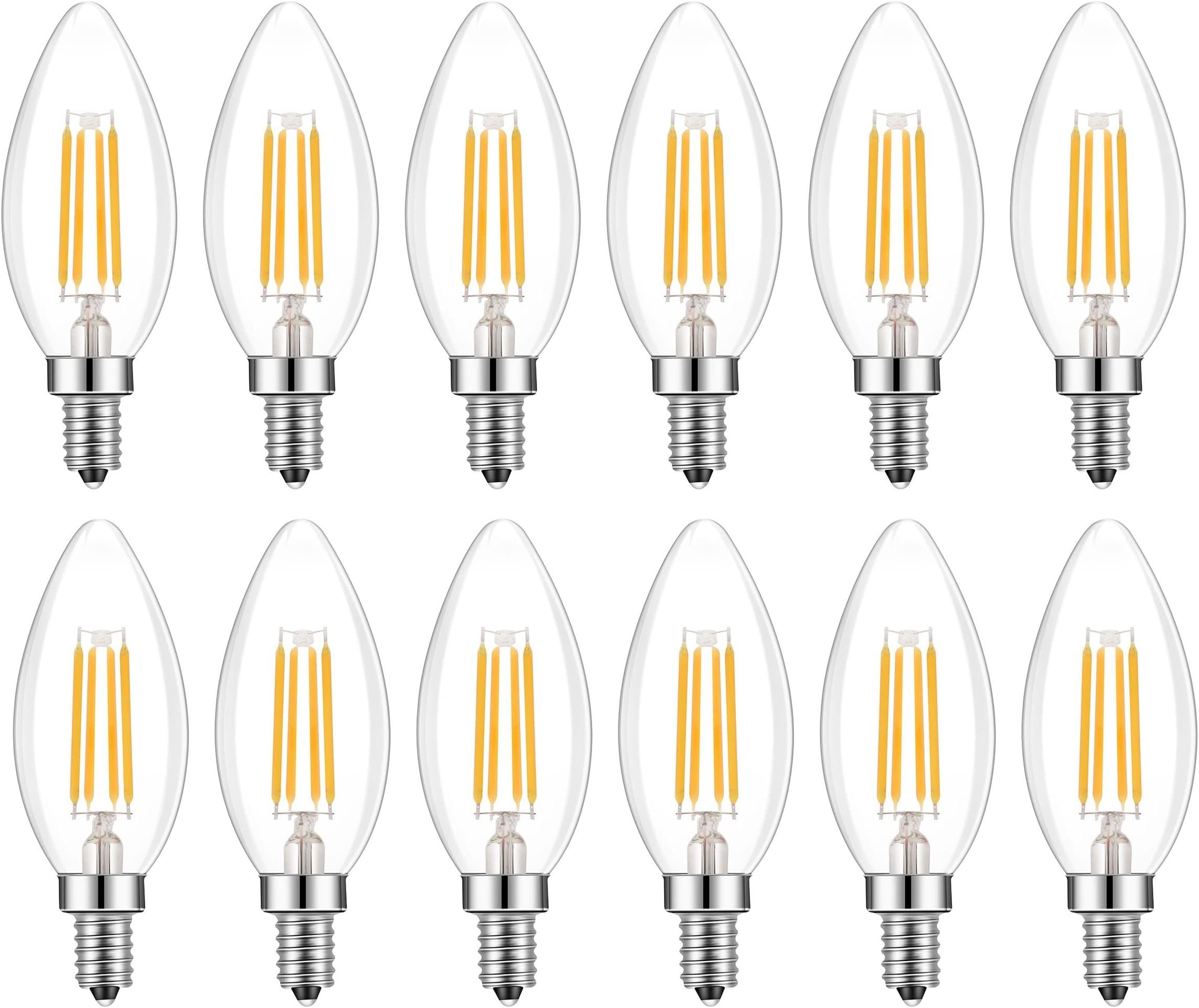 Vlio E14 5W LED Light Bulb, 10 Pack, Warm White 3000K, 40W Incandescent ...