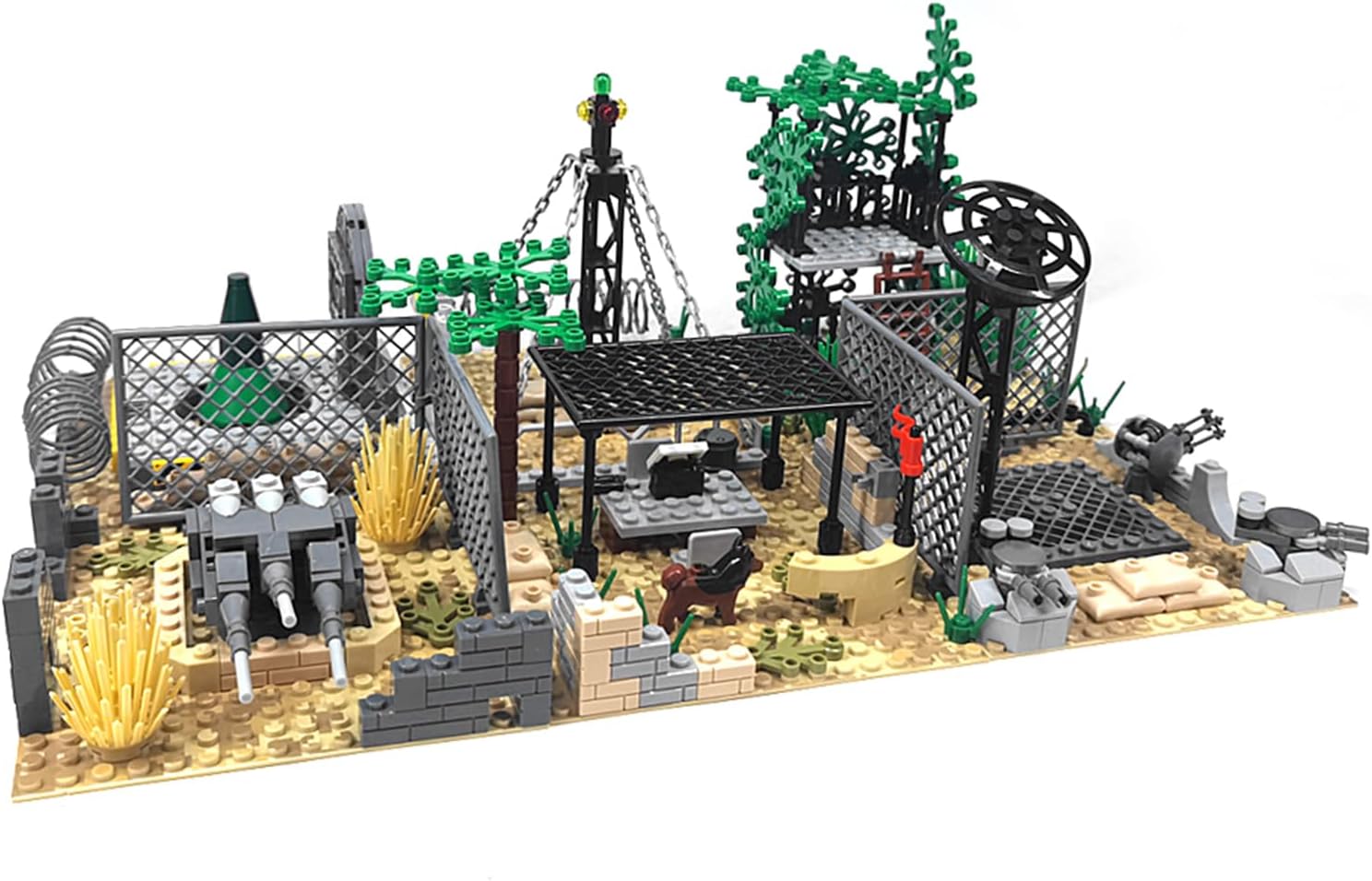 Thcbme 6 Military Base Building Blocks Set, Army Base, WW2 Military ...