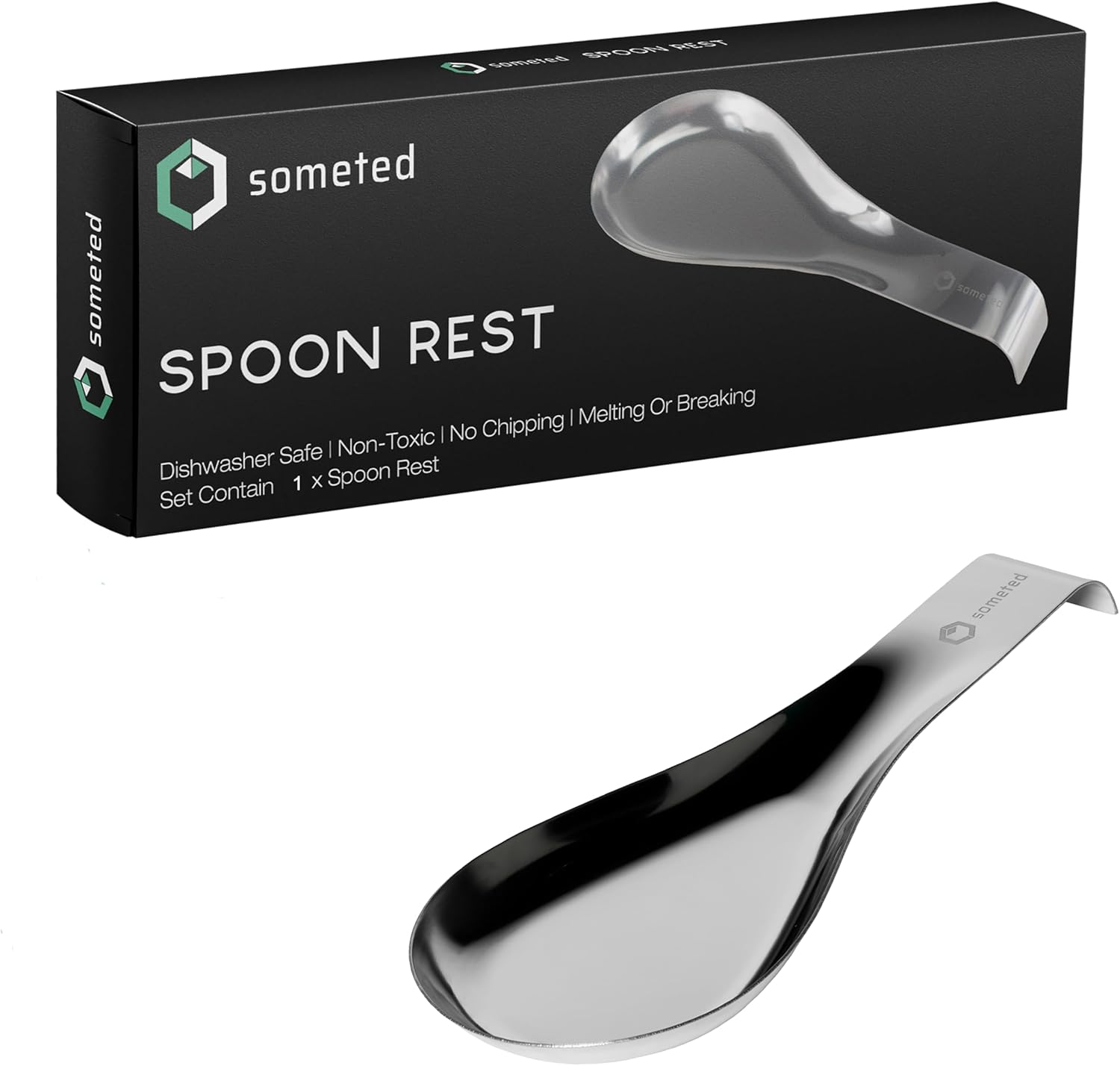 Amazon.com: Large Stainless Steel-Spoon Rest-Metal - Ladle Rest Utensil ...