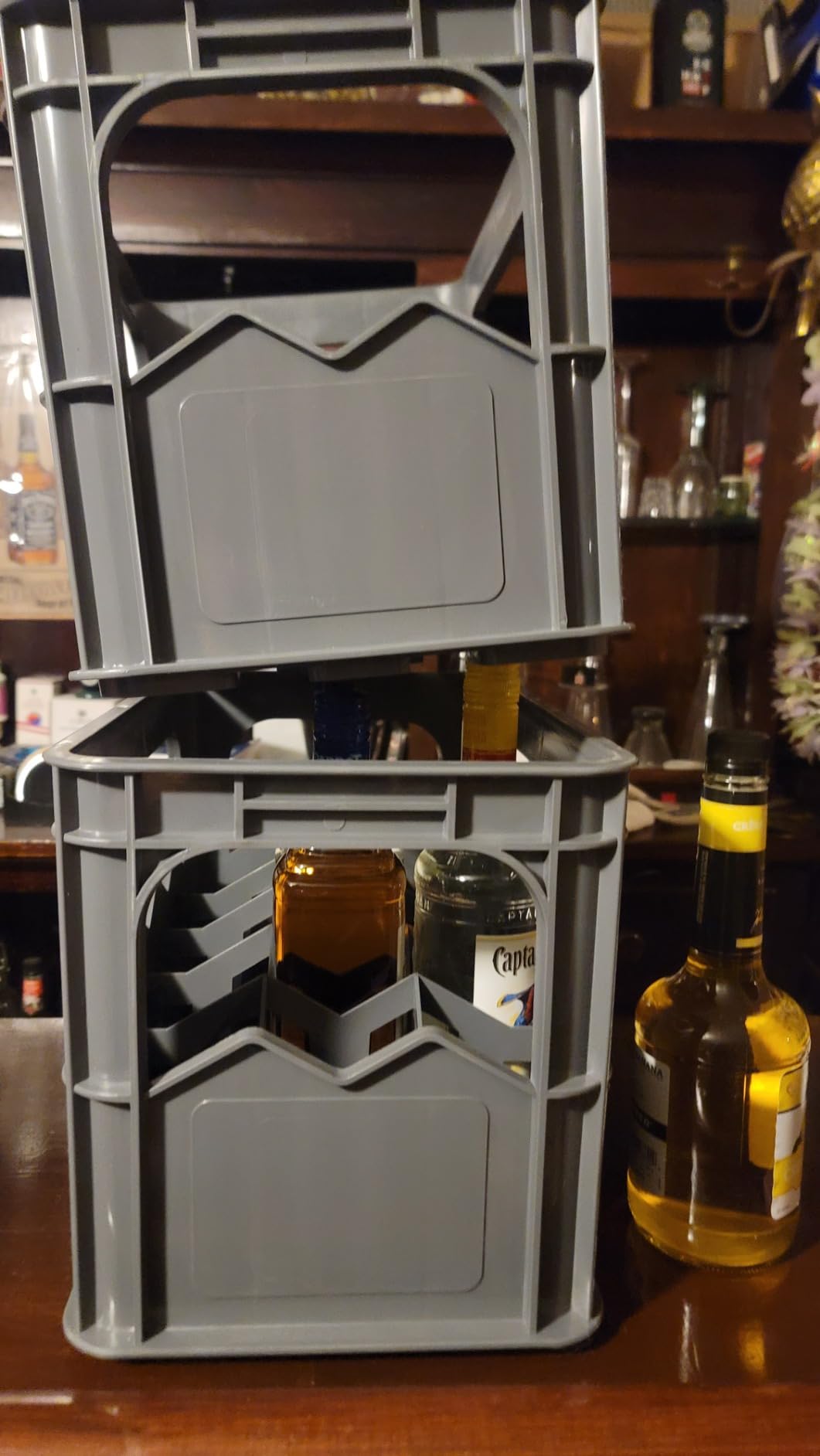 Amazon.com: Beer Crate for 15 Bottles – Plastic Caddy Storage Box Case ...