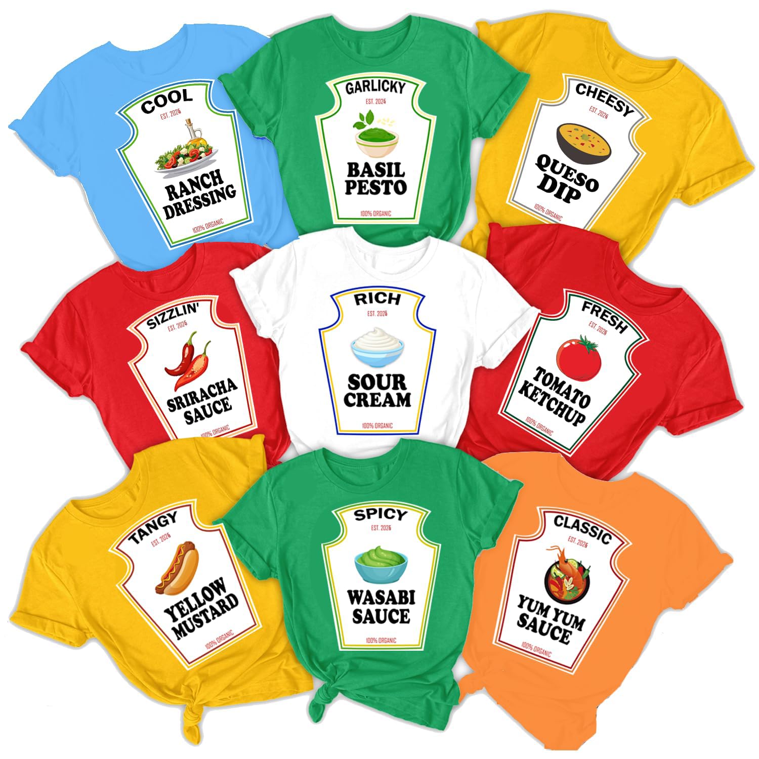 Amazon.com: Group Condiments Shirts, Matching Tshirt for Teacher Group ...