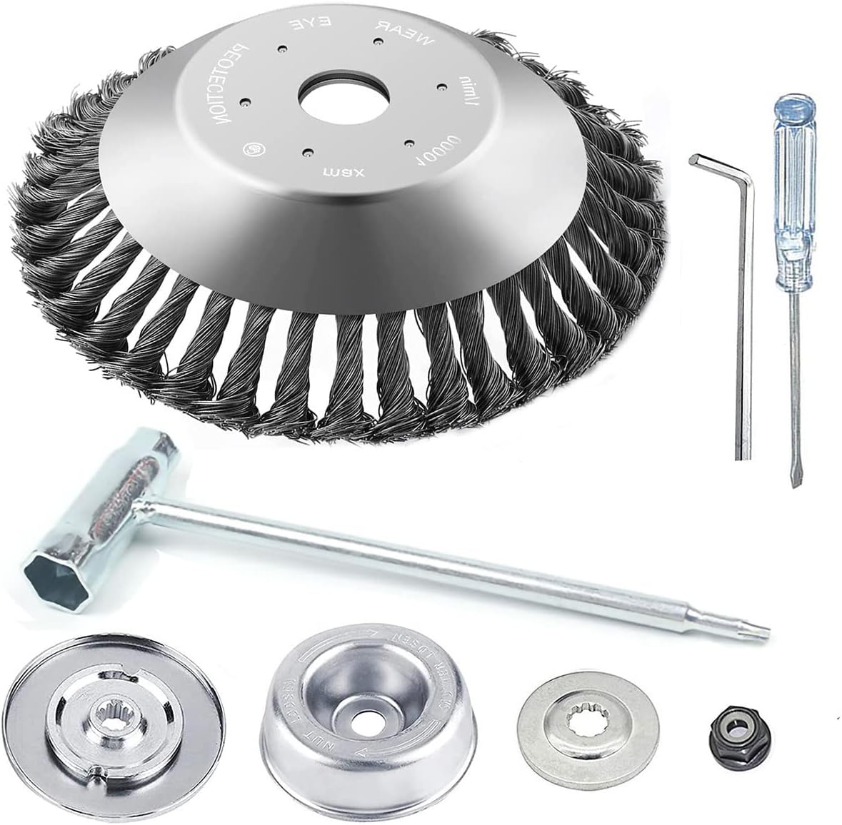 Realman 8inch Twisted Steel Wire Trimmer Head for Stihl Straight-Shaft ...