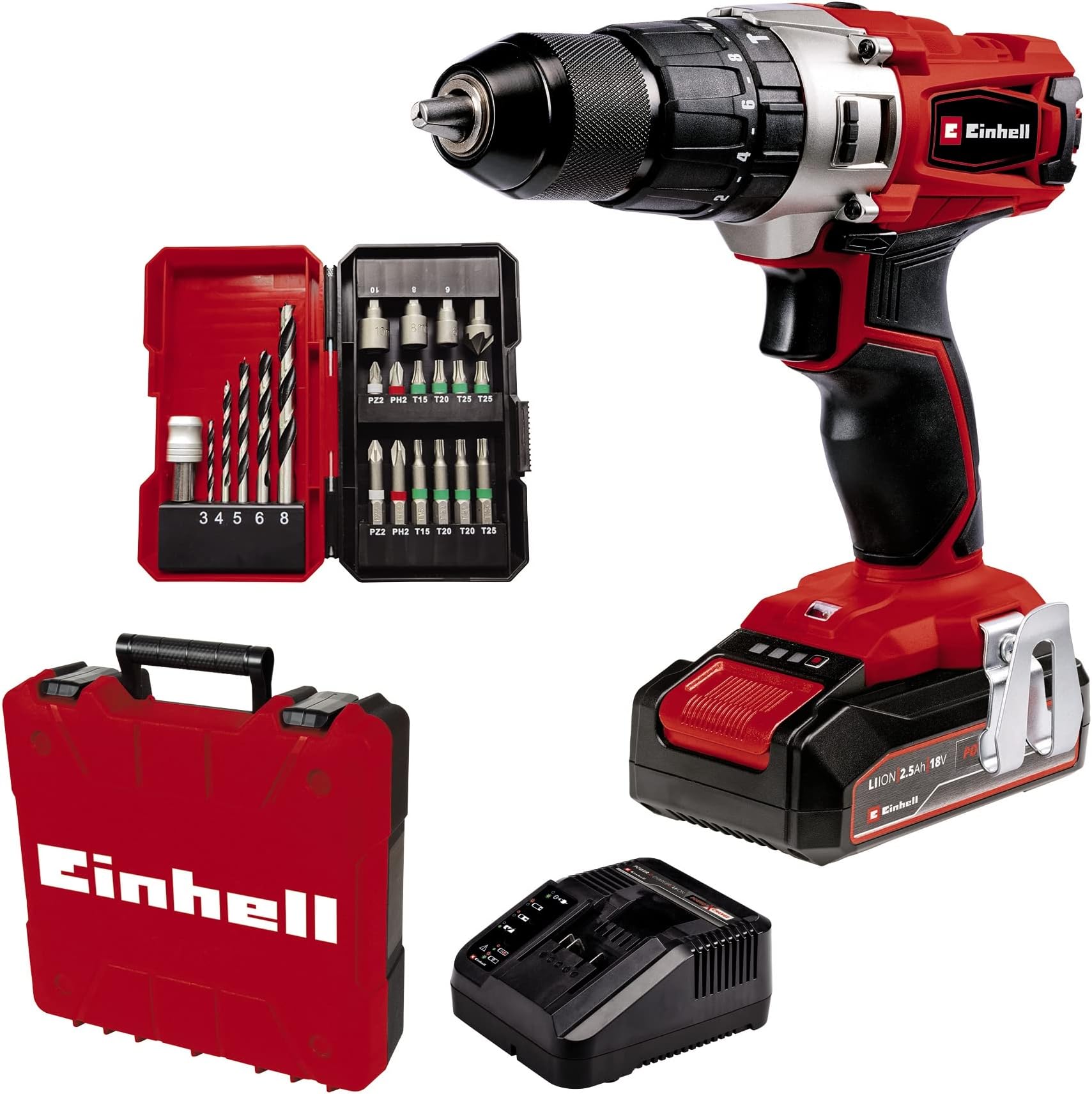 Einhell Professional Akku-Schlagbohrschrauber TP-CD 18/50 Li-i BL Kit ...