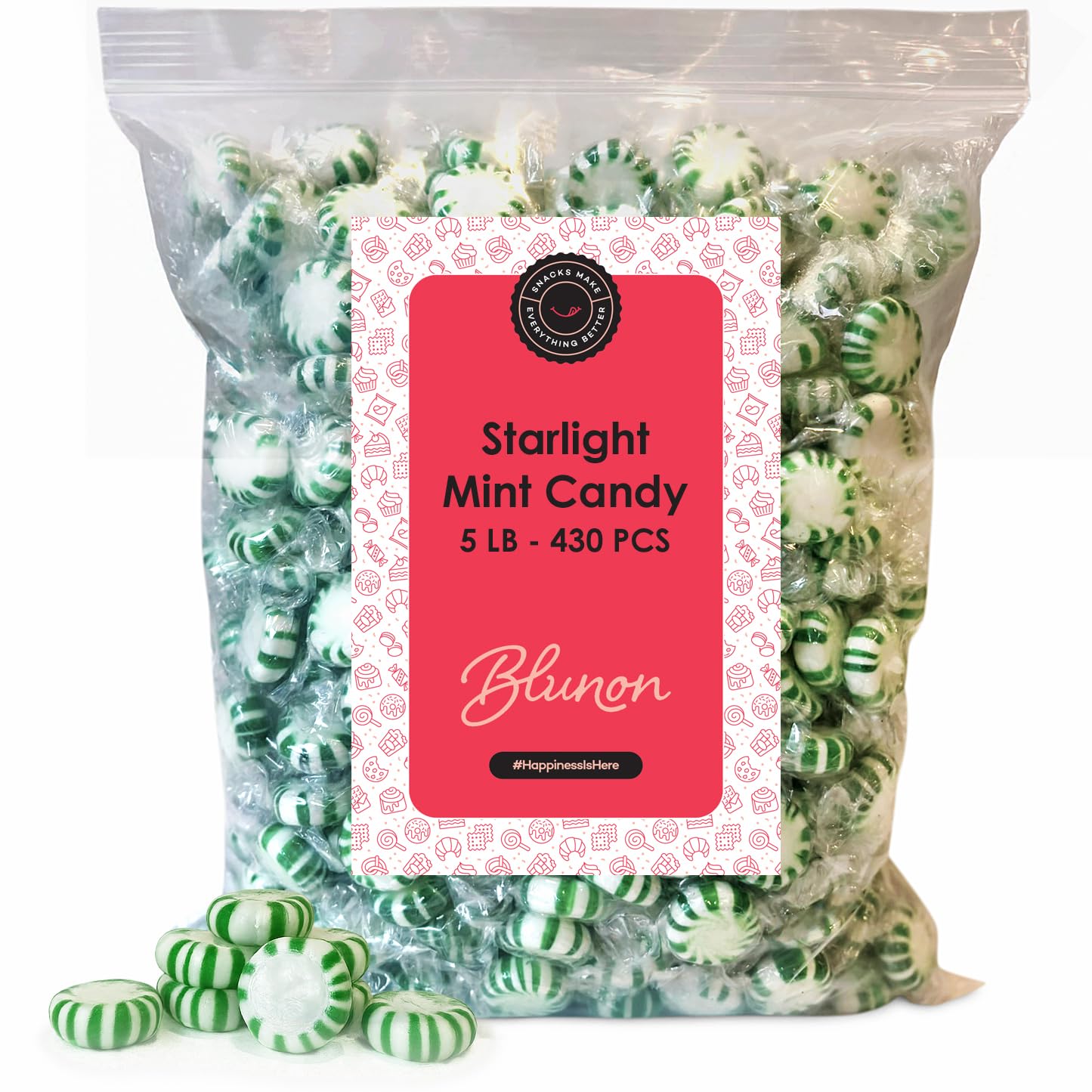 Snapklik.com : Spearmint Candy Starlight Mints - 5 Pounds Bulk ...