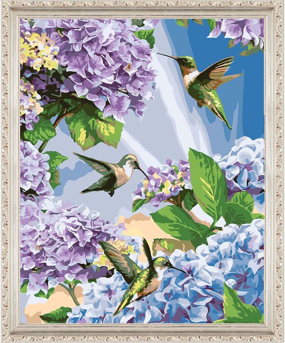 Amazon.com: Herrschners Hydrangea Dreams Paint-by-Number Kit