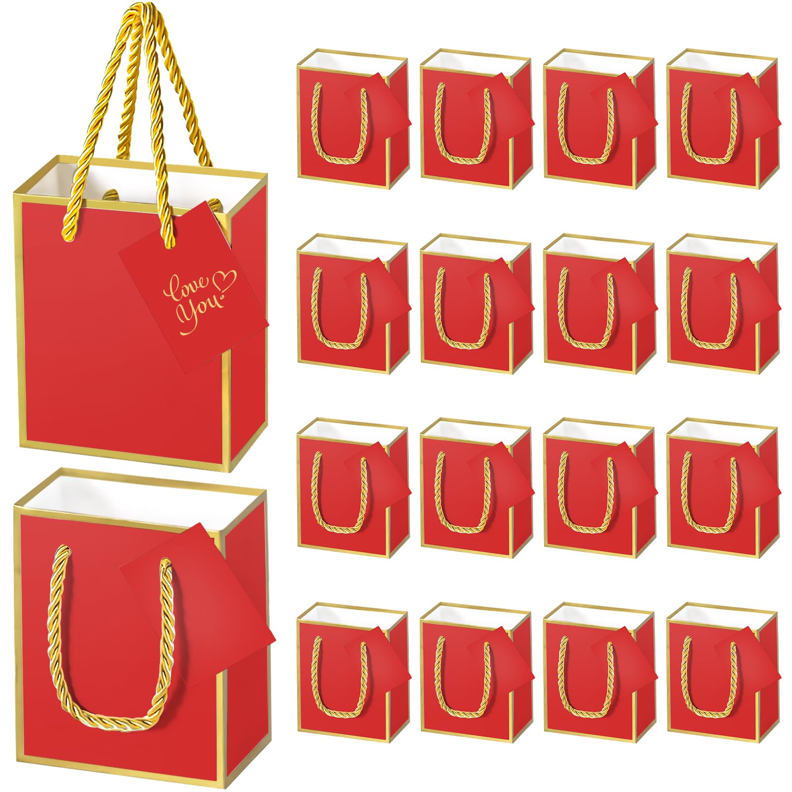 Amazon.com: EQOREIIN 60pcs Mini Gift Bags with Handles, 4 x 4.7 x 2.2 ...