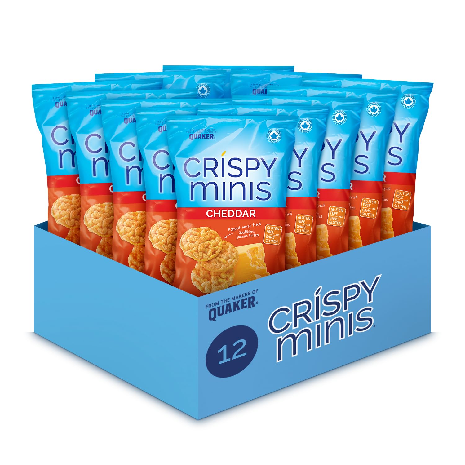 Amazon.com: Quaker Crispy Minis Cheddar 100g/3.5oz (12pk) {Imported ...