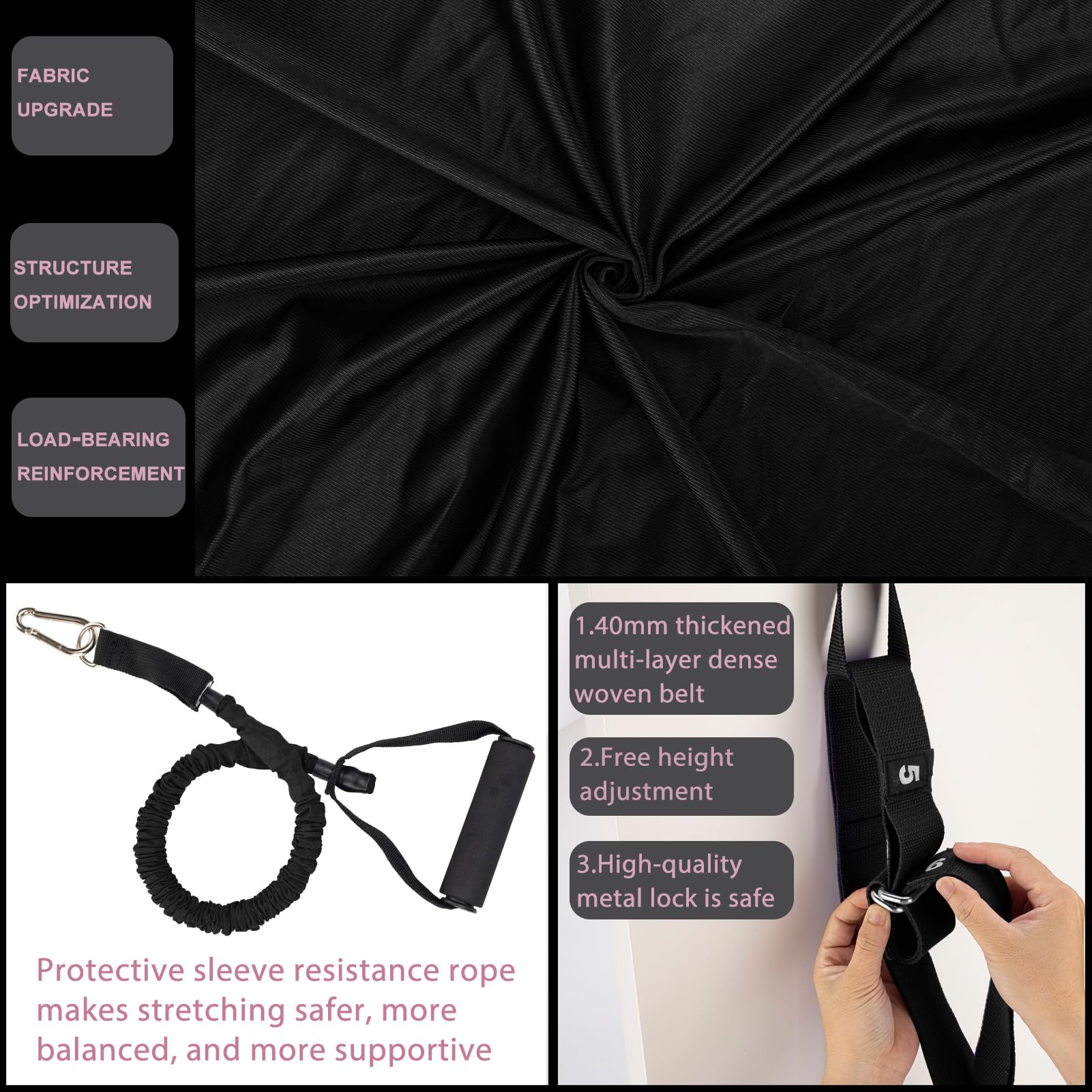 Snapklik.com : Yoga Stretching Strap, Leg Waist Back Bend Auxiliary ...