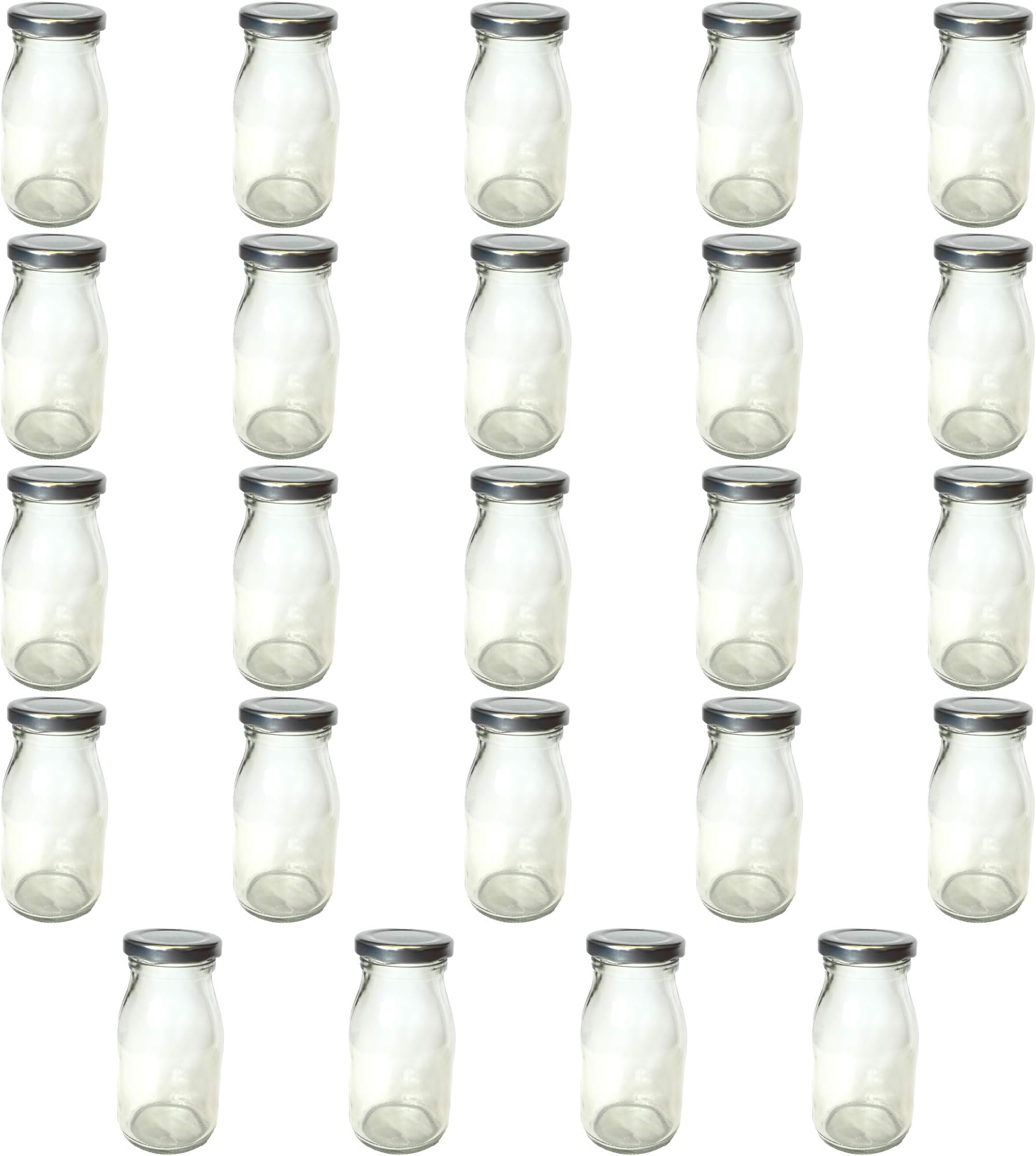 Unowall Set of 12 Classic Mini Glass Milk Bottles - Funky, retro design ...