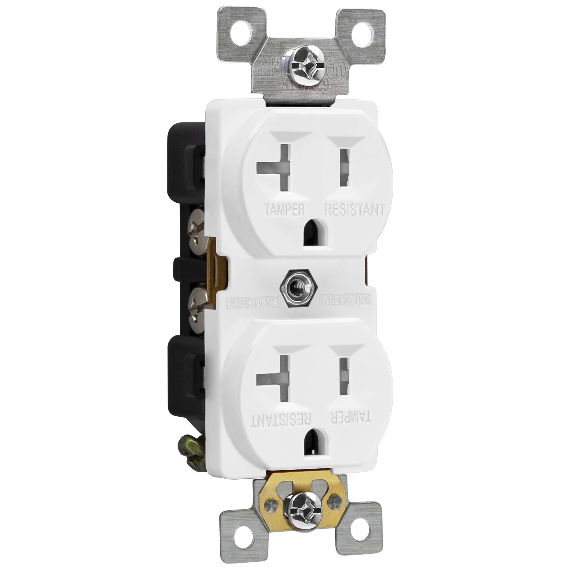 Snapklik.com : White Duplex Receptacle, Tamper-Resistant, Commercial ...