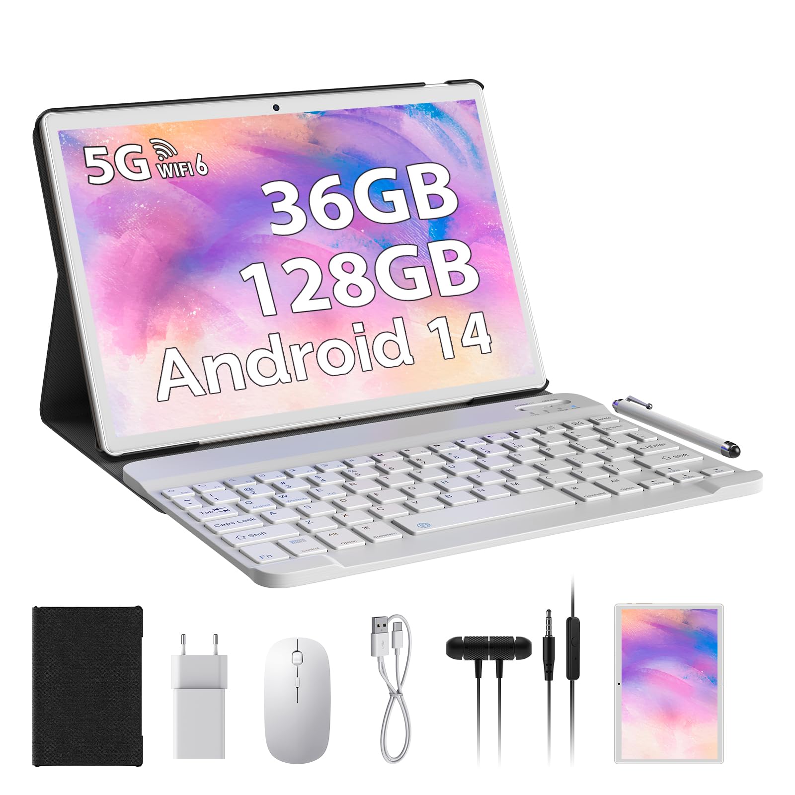 PIXPEAK Tablet 10 Pulgadas Android 14.0 con 5G WiFi Tablet, 36GB RAM+ ...