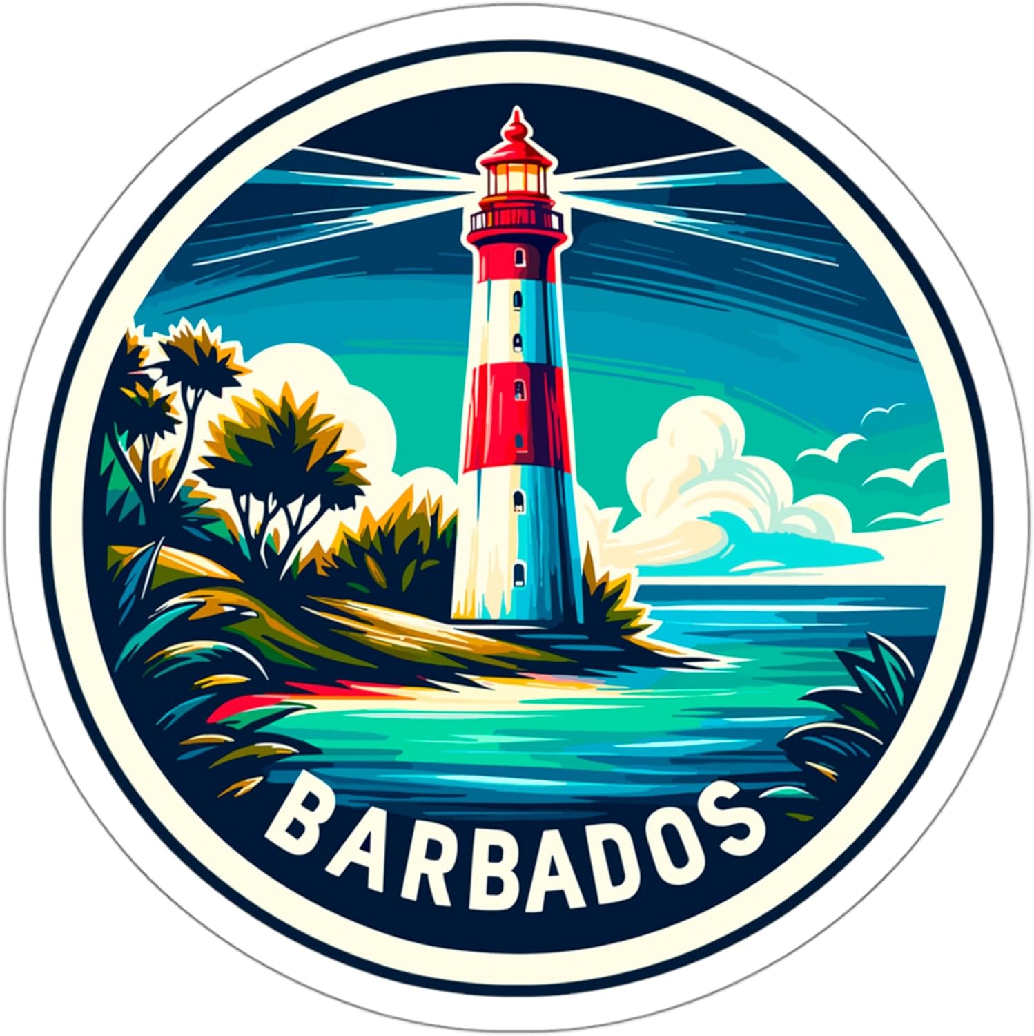 Amazon.com: Barbados Sticker Travel Outdoors Decal Vinyl Small ...