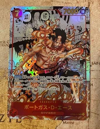 Amazon.co.jp: One Piece Card Ace Super Parallel Comic Parallel Komipara ...