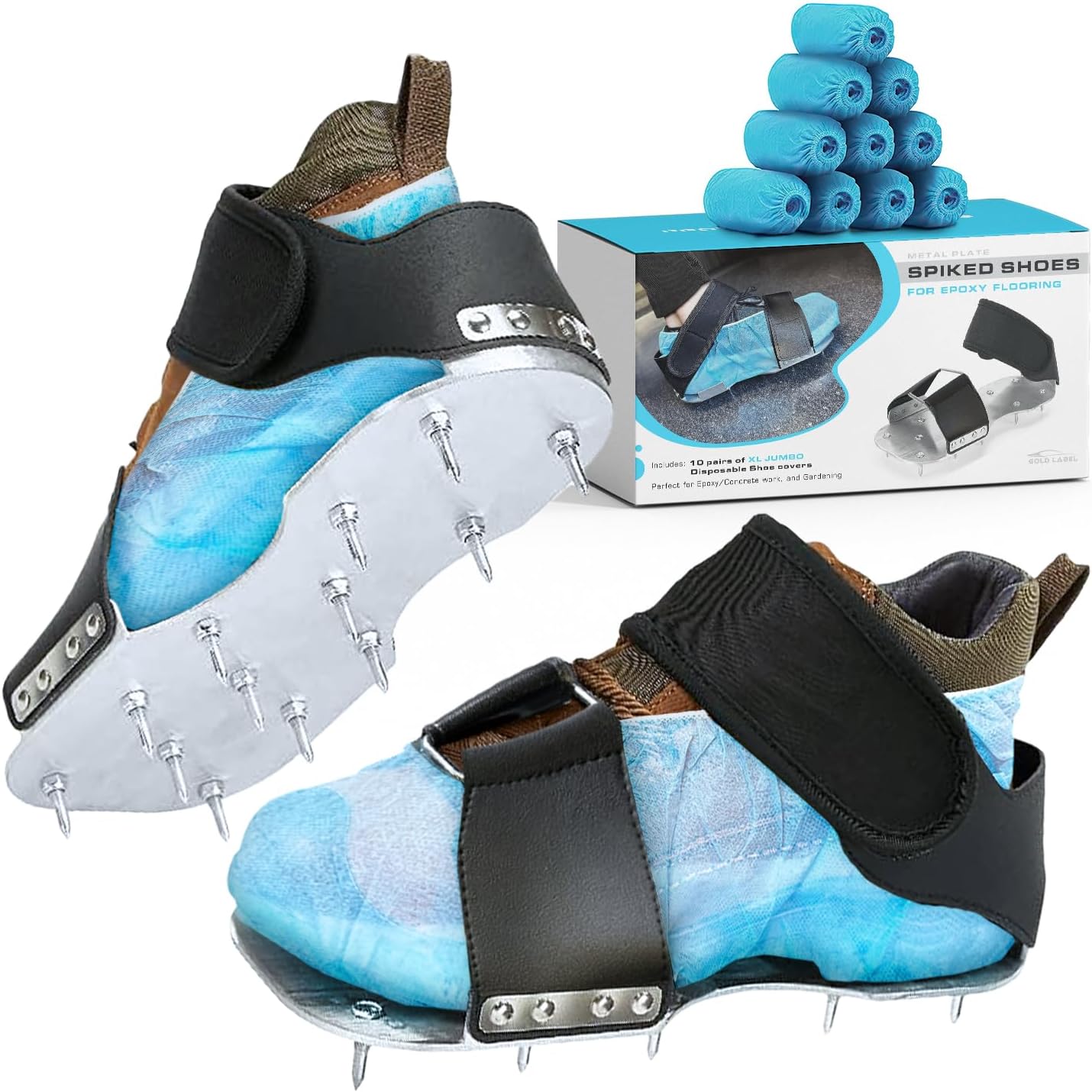 FIETODK Epoxy Floor Spiked Shoes Fully Assembled Gunite Spiked Shoes ...