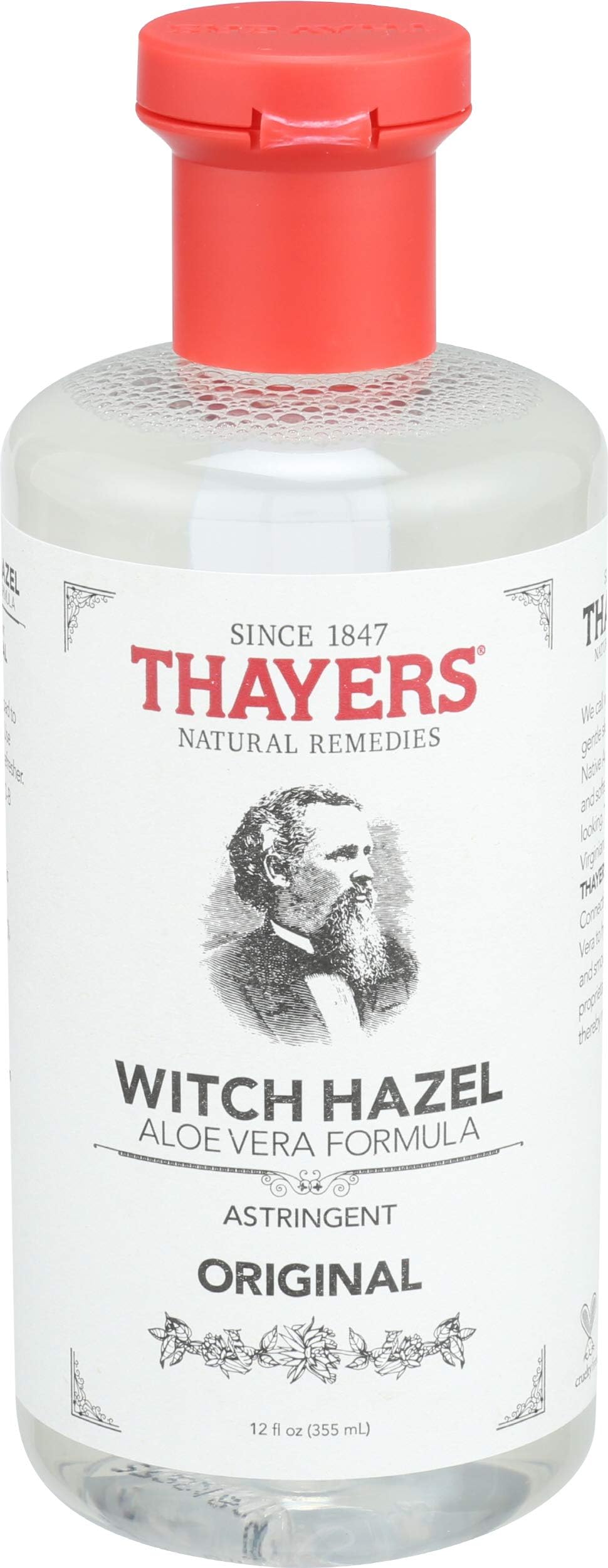 Amazon.com : THAYERS Original Witch Hazel Astringent with Aloe Vera, 12 ...