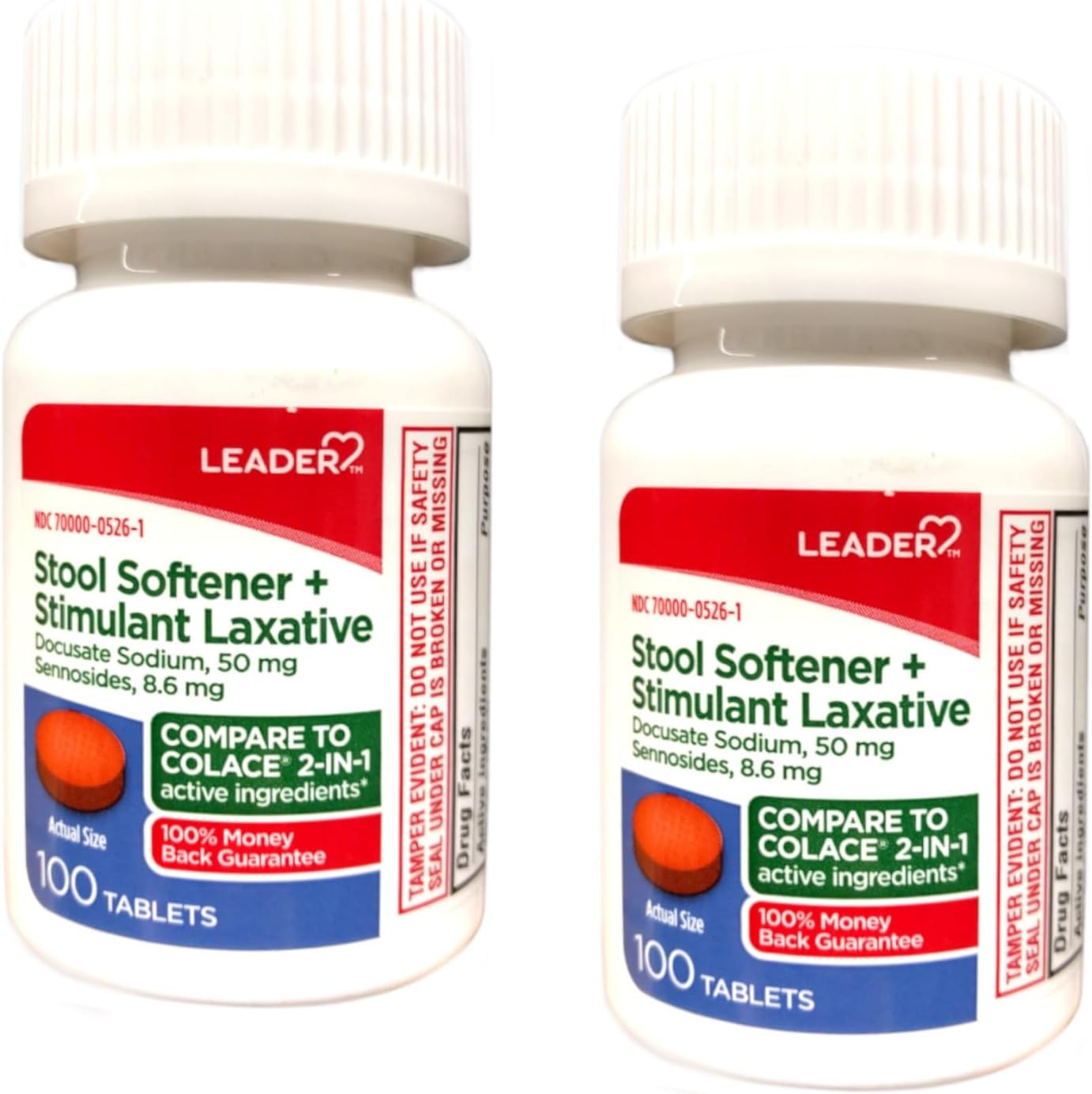 Amazon.com: Leader 2-in-1 Stool Softener & Stimulant Laxative, Docusate Sodium Stool Softener ...