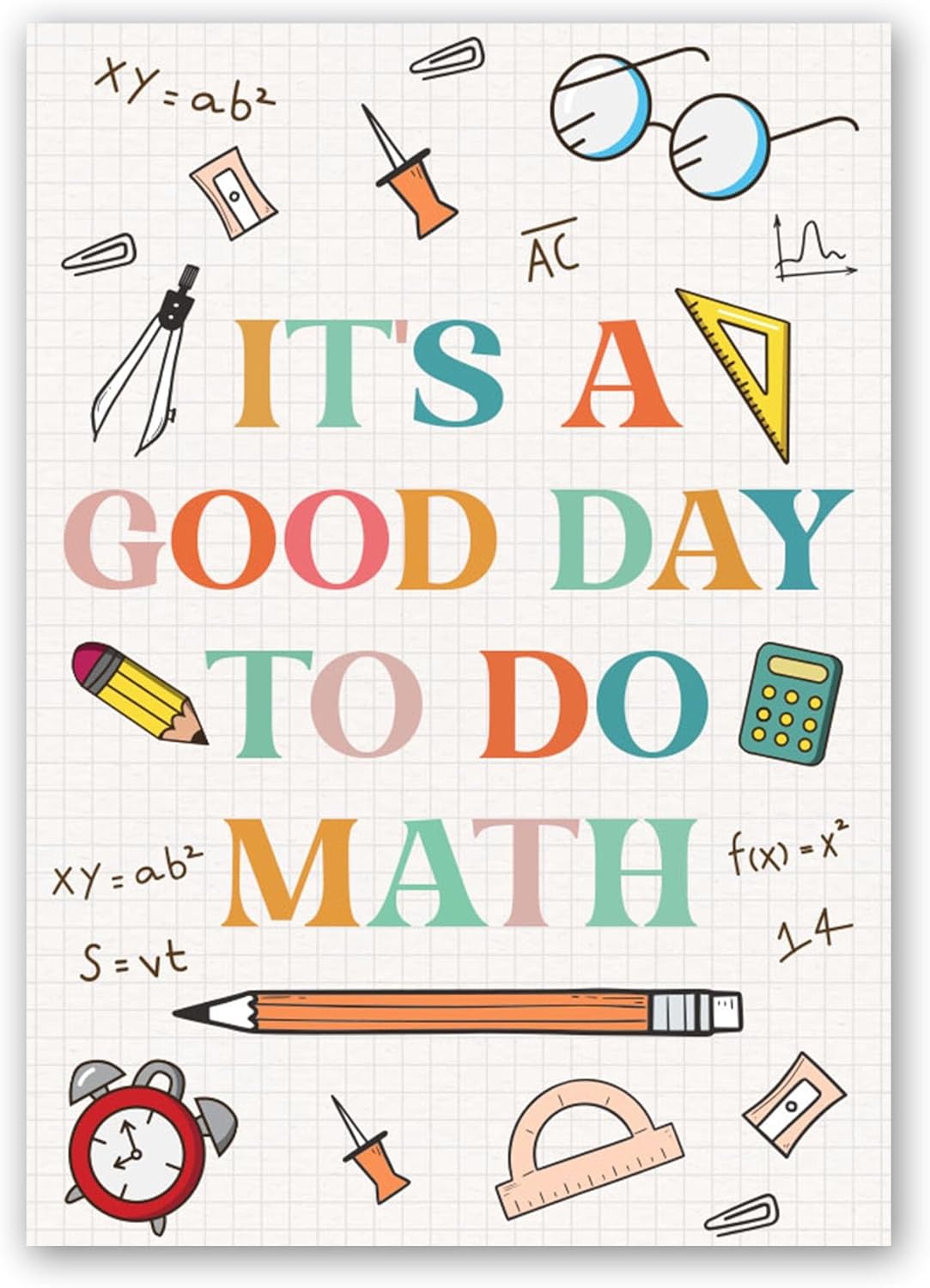 Amazon.com: Redleaf It A Good Day To Do Math Poster Canvas ...