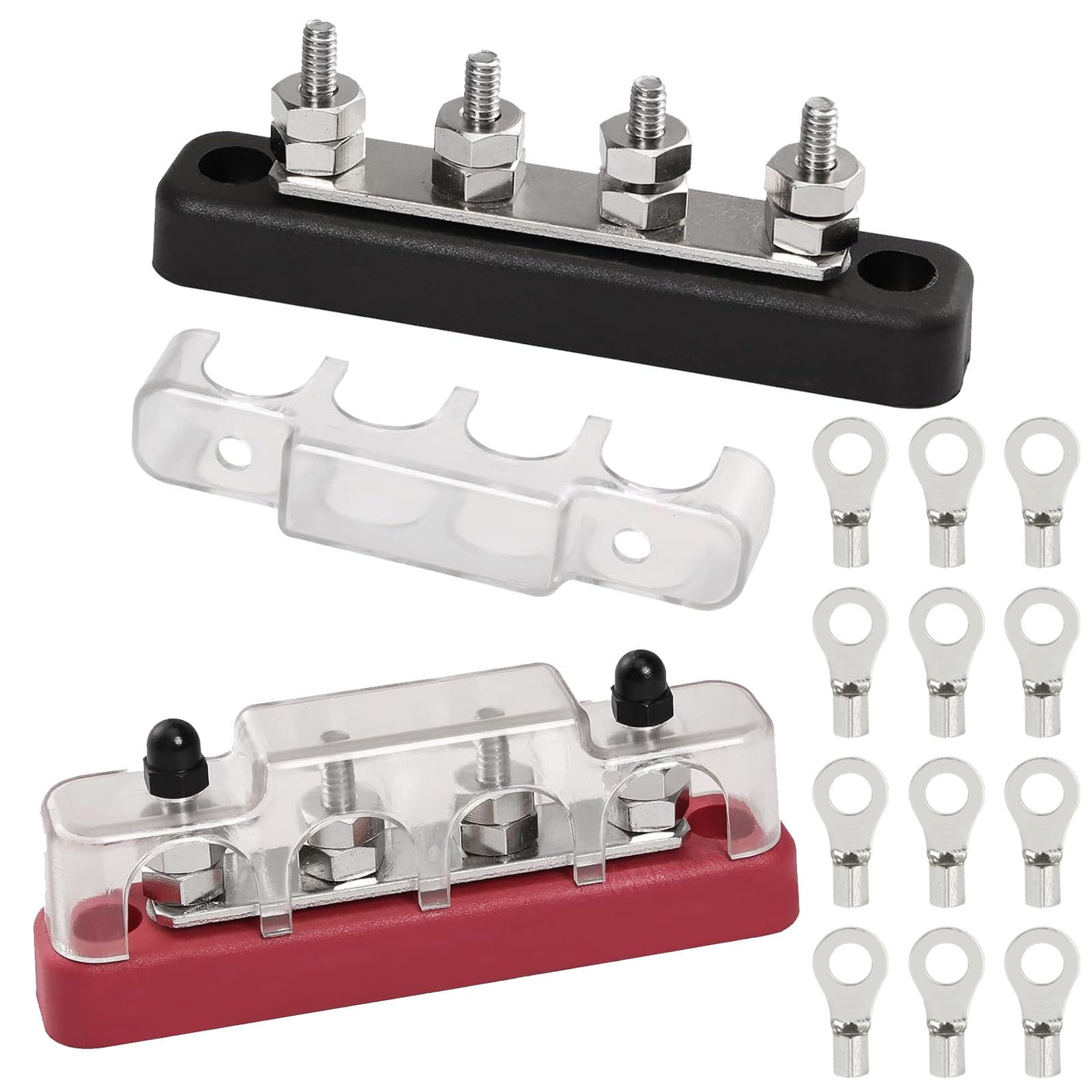 GMHLLES 12V - 48V Bus Bar 2 PCS Power Distribution Block Bus Bar ...