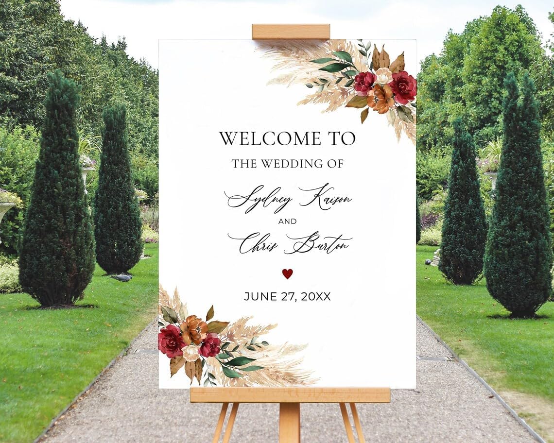 Amazon.com : Wedding Welcome Sign, Welcome To Our Wedding Sign, Custom ...