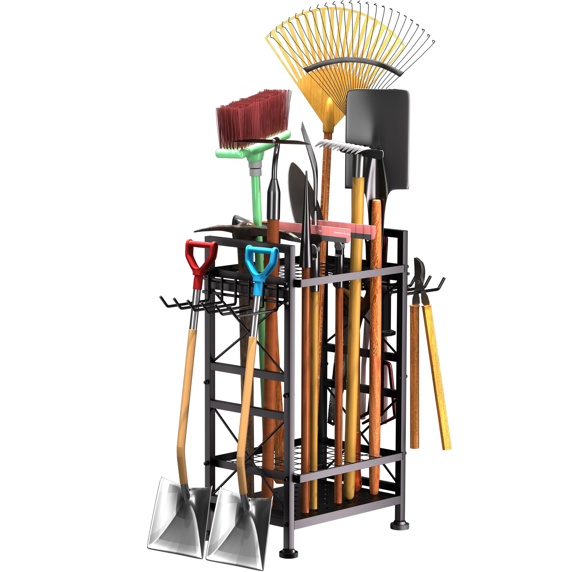 Amazon.com: Garden Tool Organizer with Double Hook Sets, Metal Yard ...