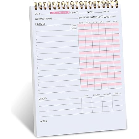 Amazon.com: Fitness Log Book & Workout Planner - Designed by Experts ...