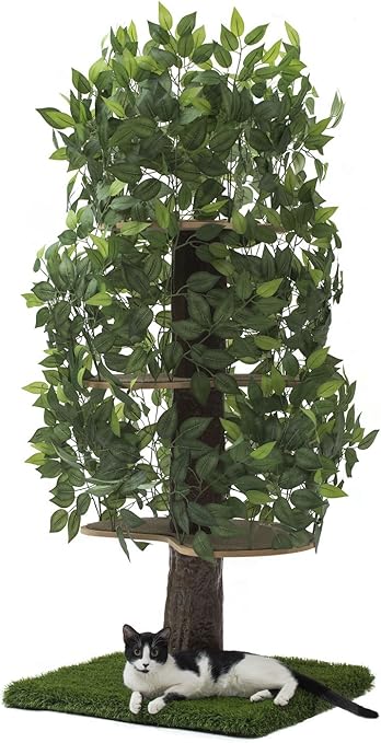 Amazon.com : On2 Pets Cat Tree with Leaves Made in USA, Cat House & Cat ...