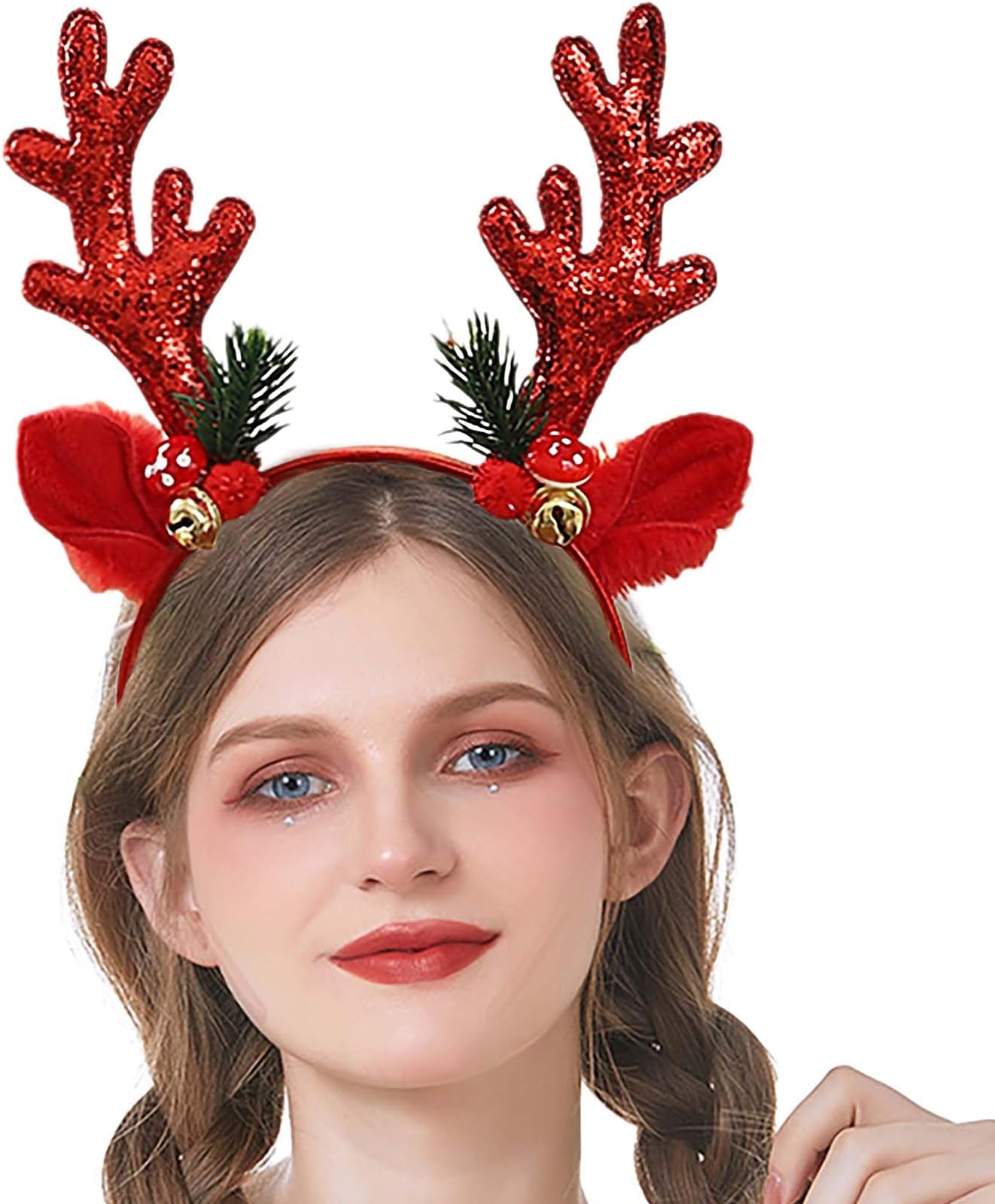 Amazon.com : Acenail Christmas Headbands Women Xmas Deer Hair Hoop ...