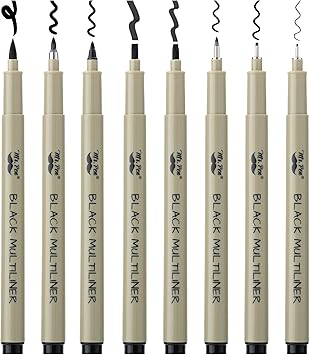 Amazon.com : Mr. Pen- Drawing Pens for Artists, 8 Pack, Black ...